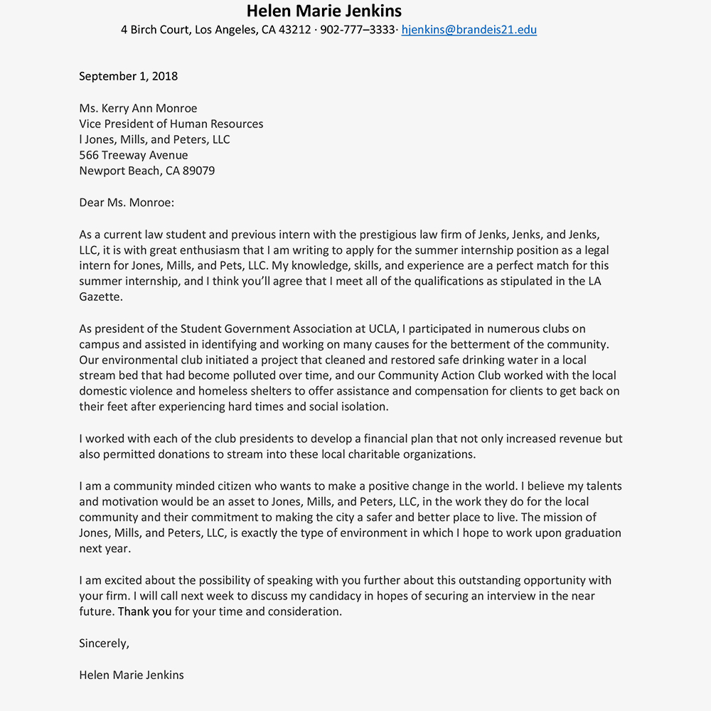 23 Cover Letter For Law Firm Letterly info
