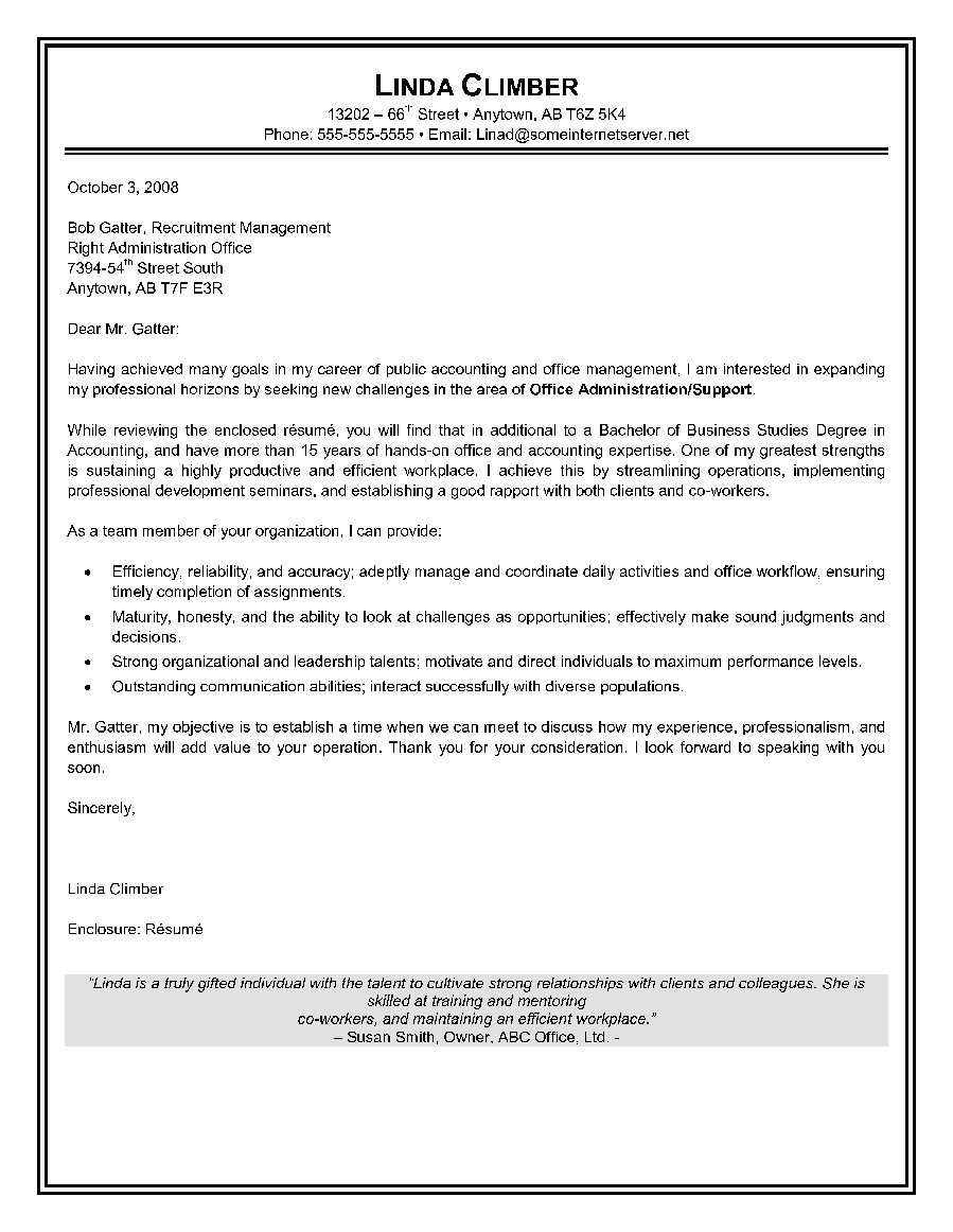 27+ Administration Cover Letter - letterly.info