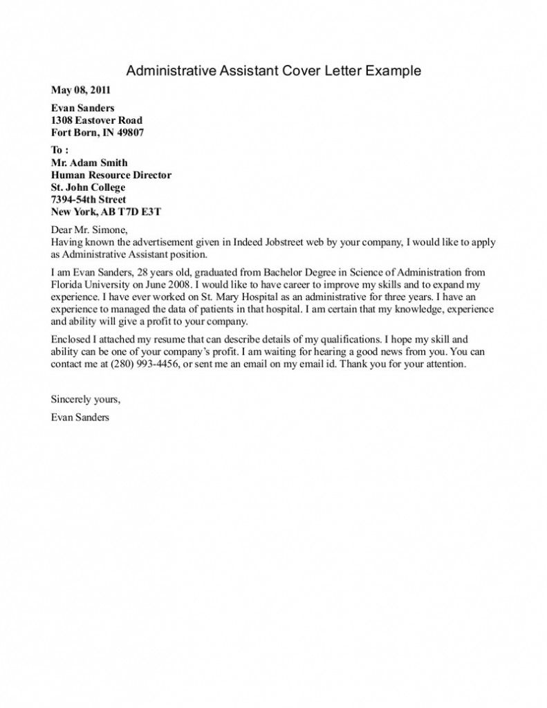 27+ Administrative Assistant Cover Letter Examples - letterly.info