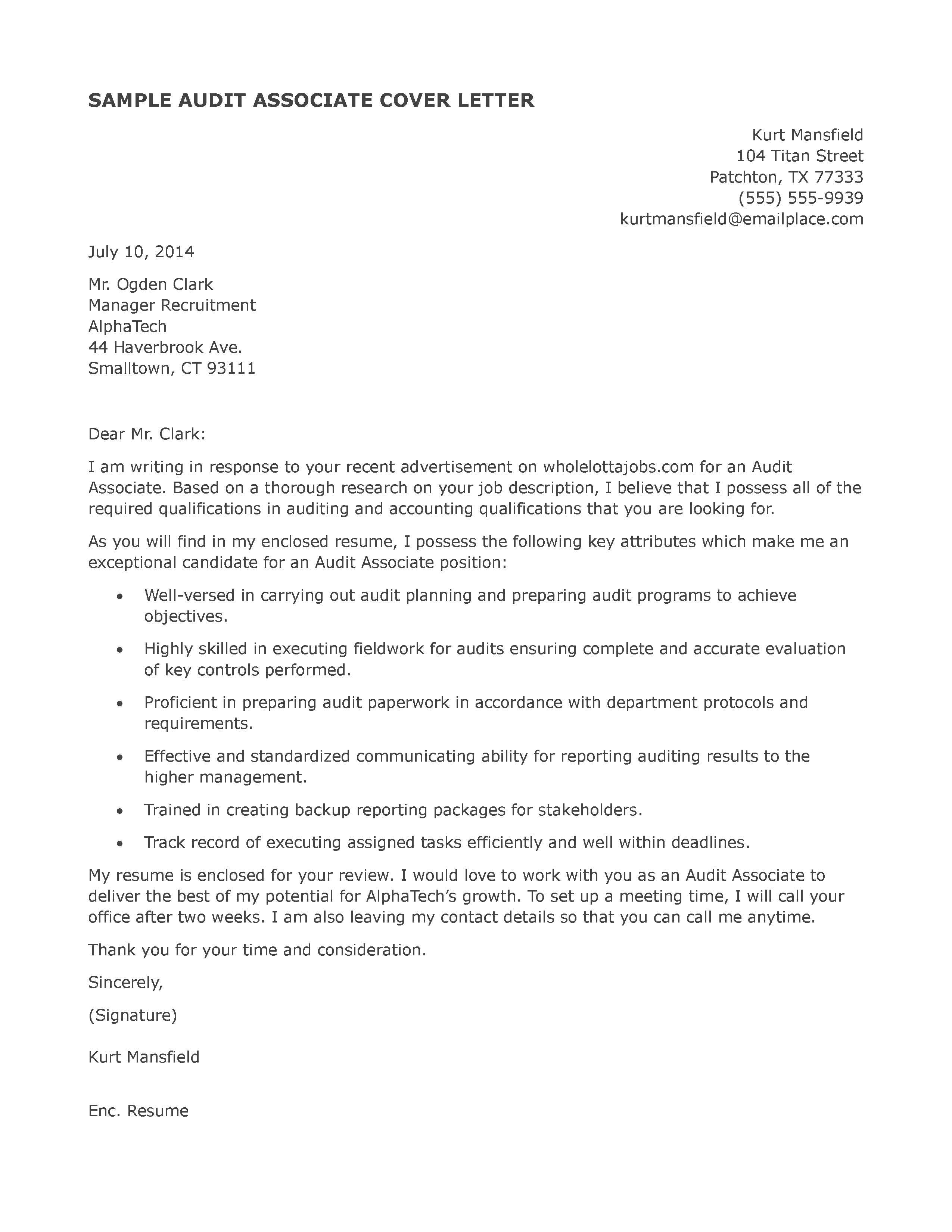 27+ Audit Cover Letter - letterly.info