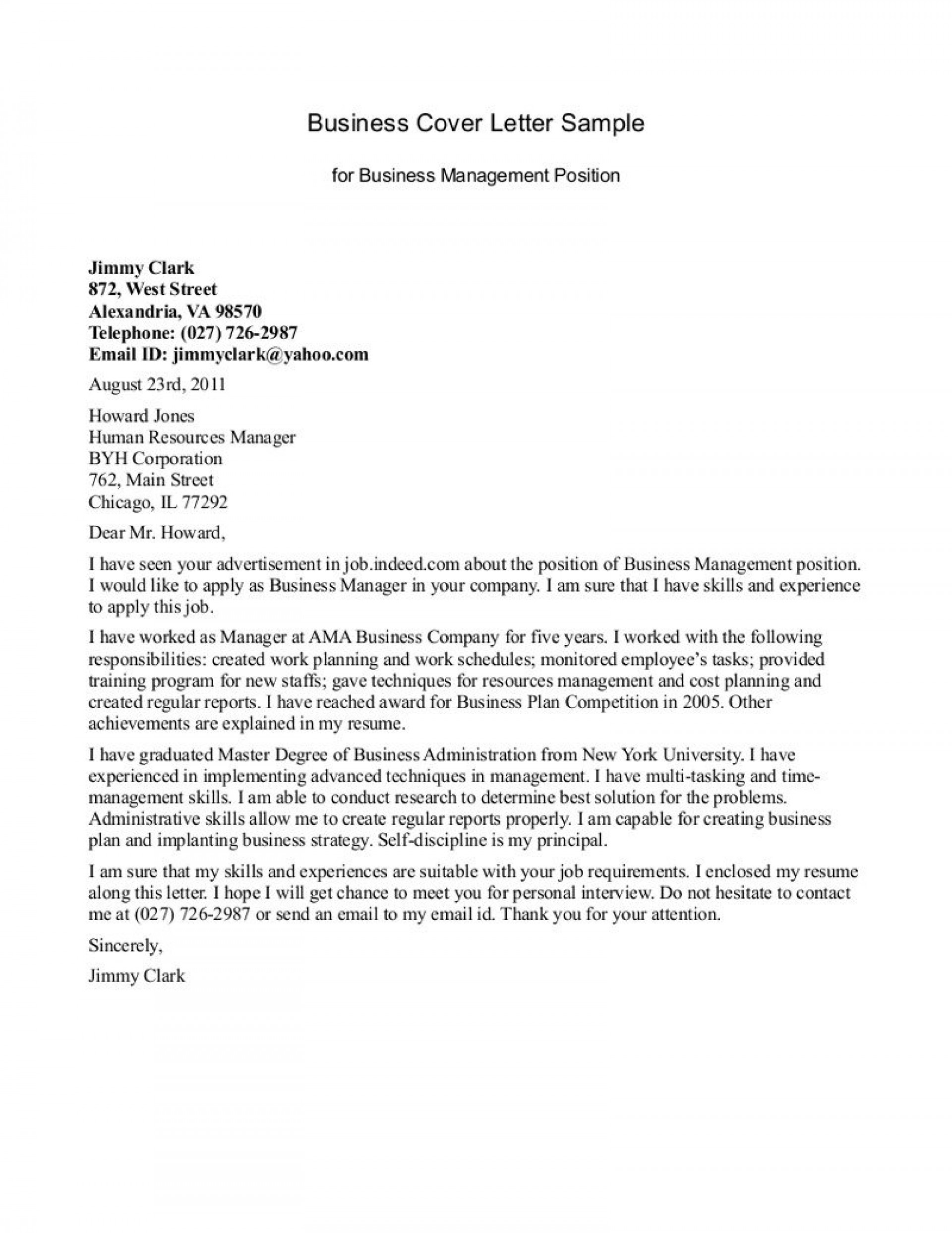 23+ Business Cover Letter - letterly.info