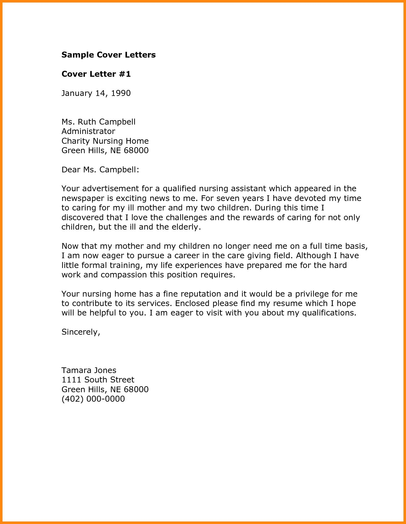 23+ Cna Cover Letter - letterly.info
