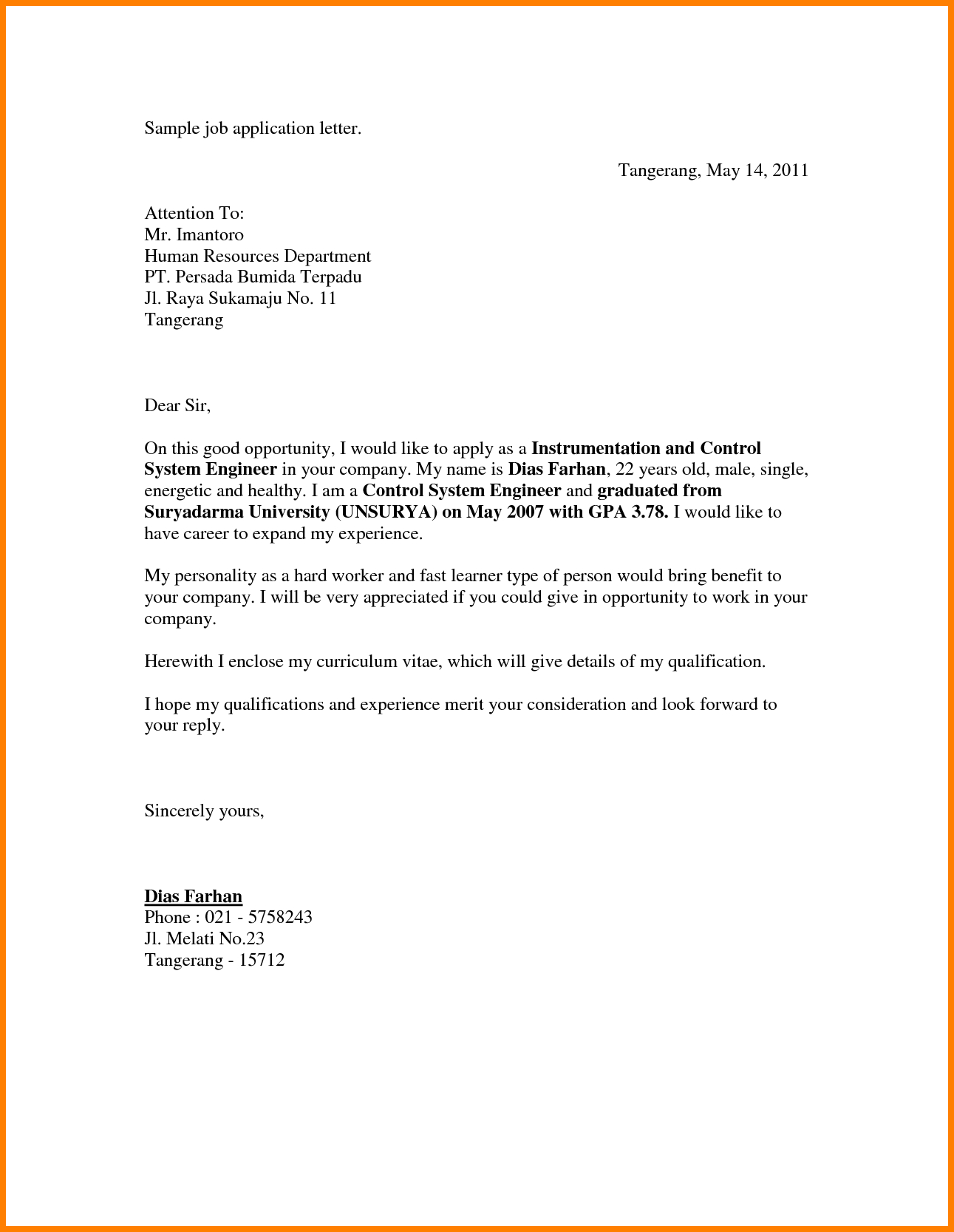 Cover Letter Example For Job Job Covering Letter Samples For Job ...