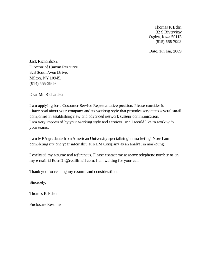 23+ Cover Letter For Customer Service - letterly.info