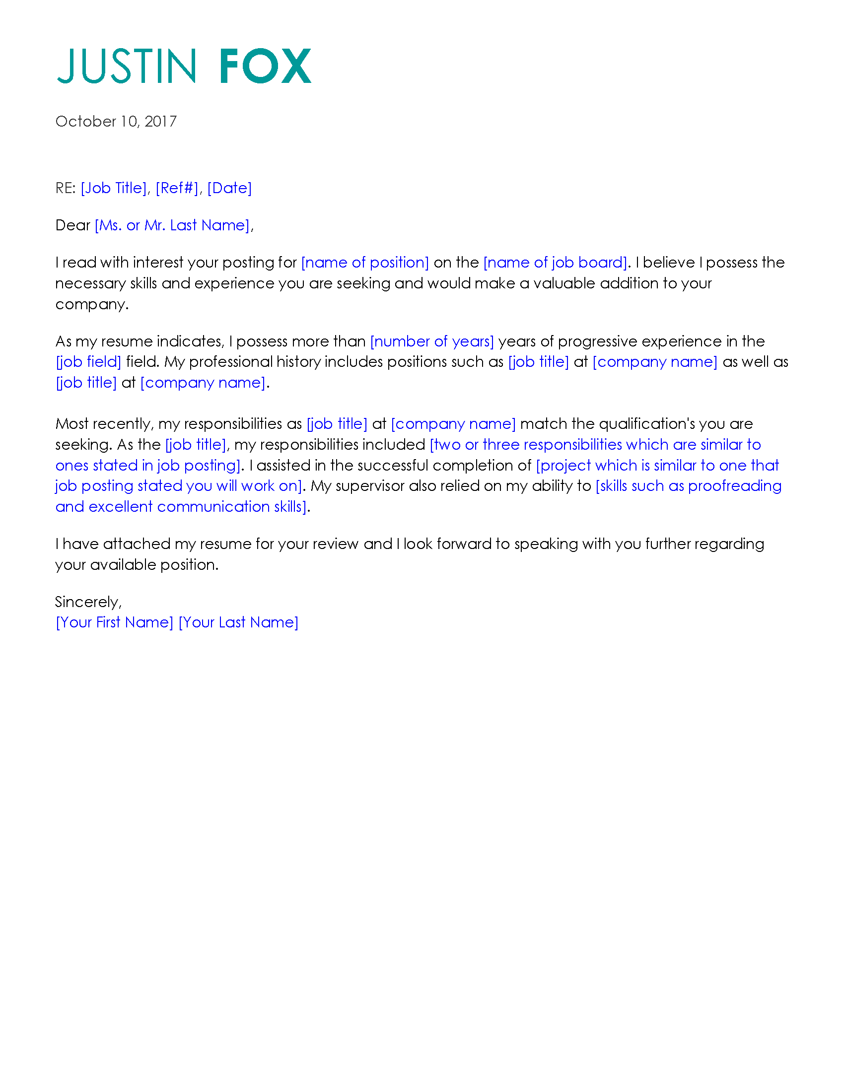 25+ Cover Letter For Employment - letterly.info