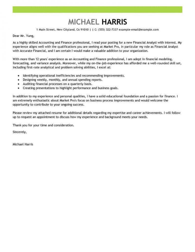Cover Letter For Job Application Free Cover Letter Examples For Every ...