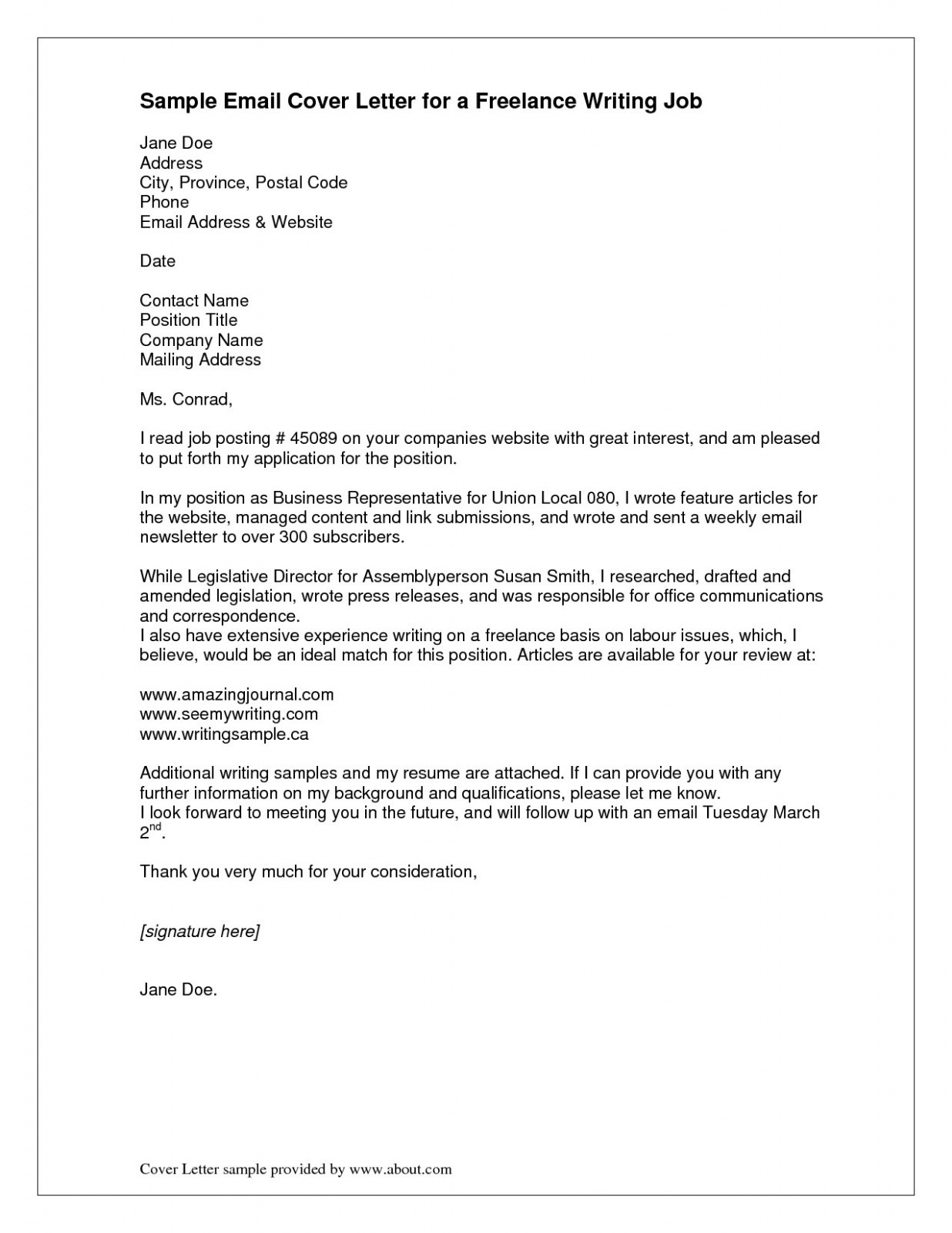 Cover Letter For Job Application Letter Of Application Email Fresh ...