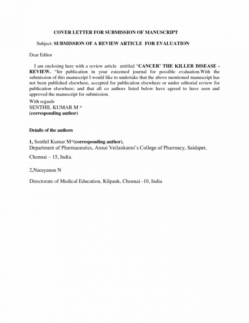 27+ Cover Letter For Journal Submission - letterly.info