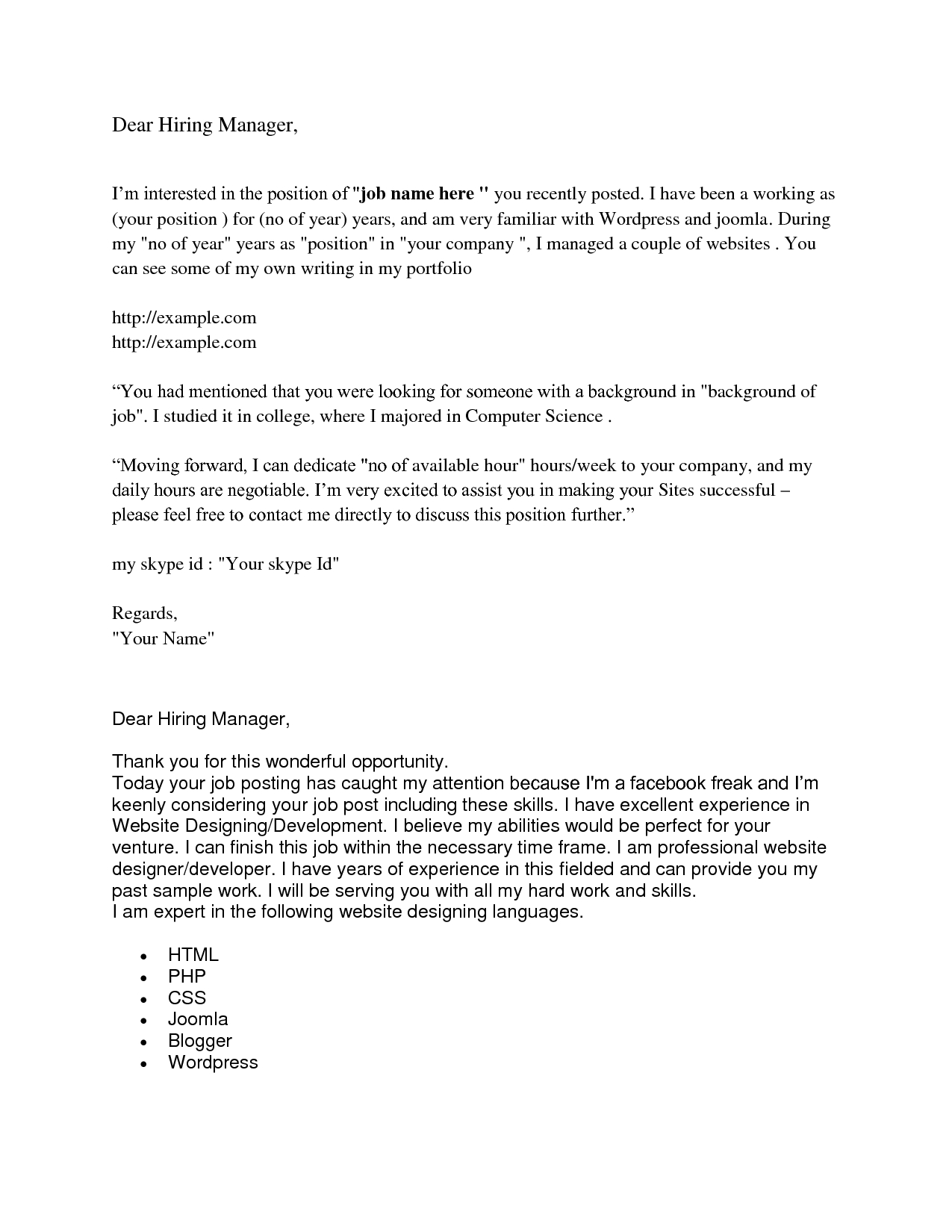 27+ Cover Letter With No Name - letterly.info