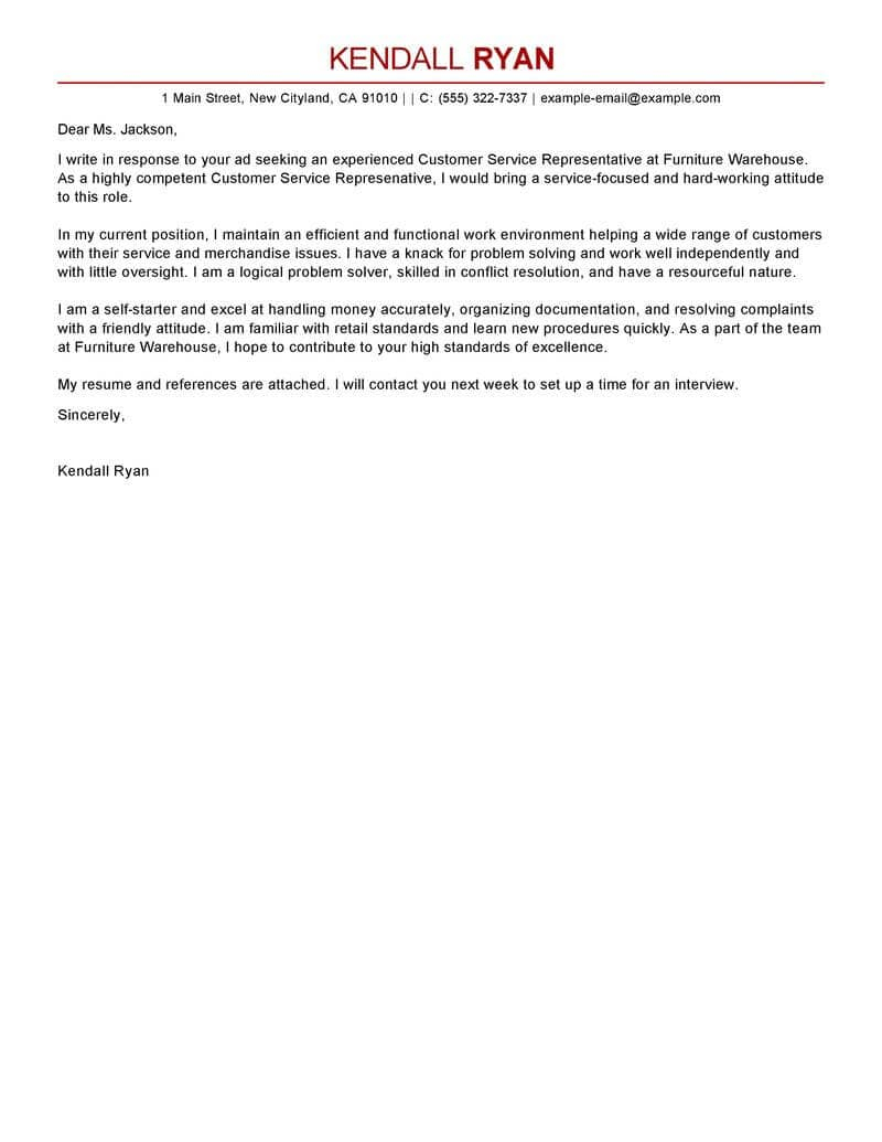 23+ Customer Service Cover Letter Examples - letterly.info