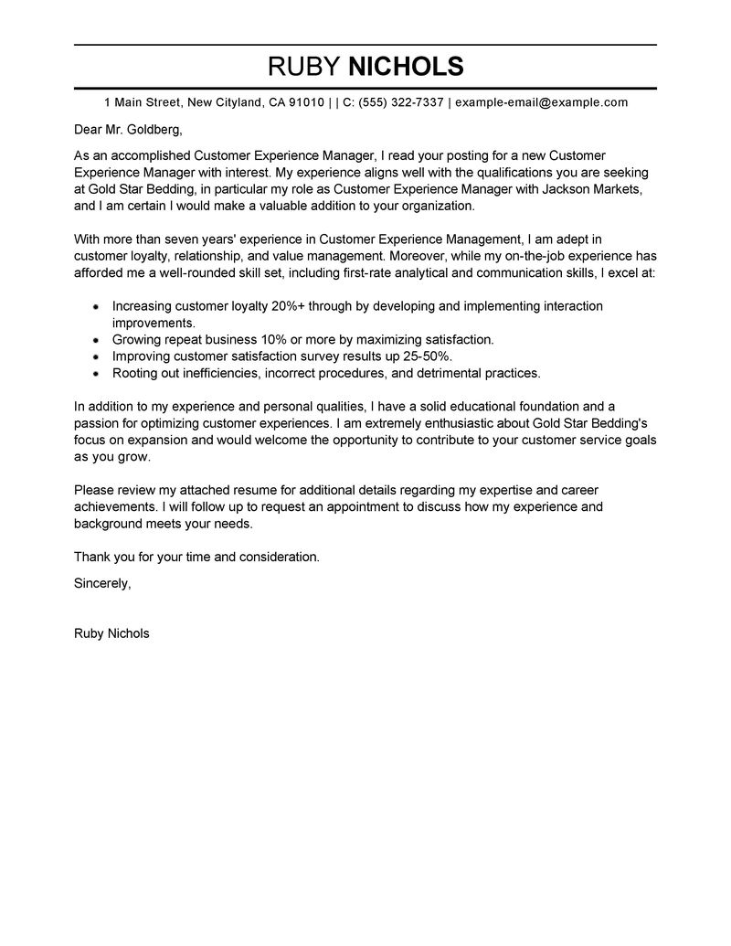 Customer Service Cover Letter Samples Leading Professional Customer ...