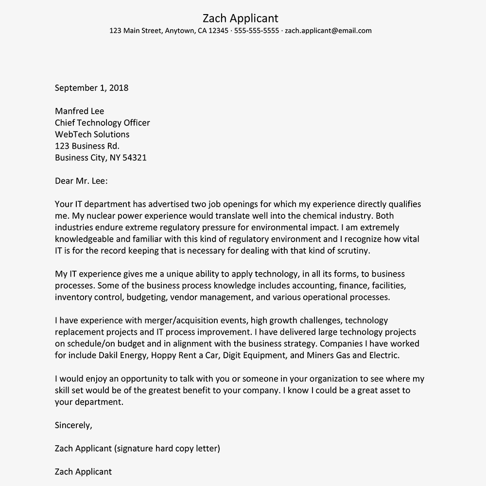 30+ Example Of A Cover Letter - letterly.info
