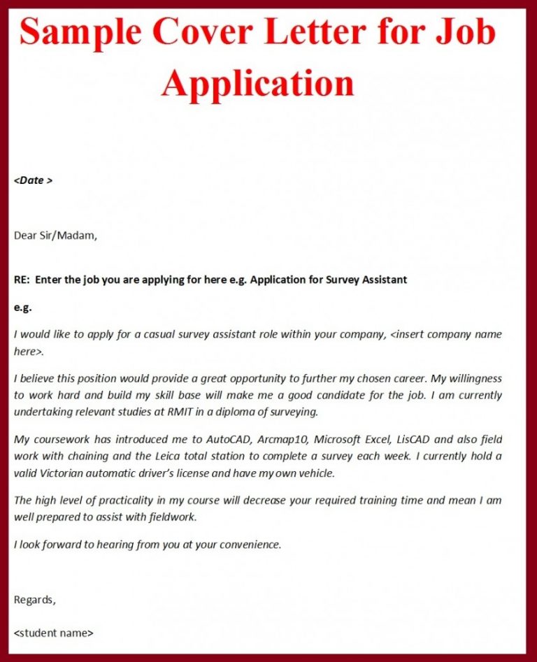 Example Of Cover Letter For Job Application Cover Letter Job ...