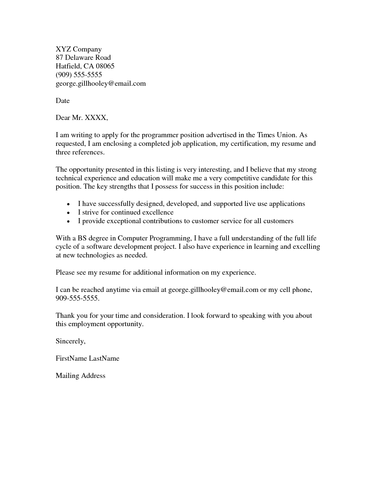 Example Of Cover Letter For Job Application Cover Letter Sample Cover ...