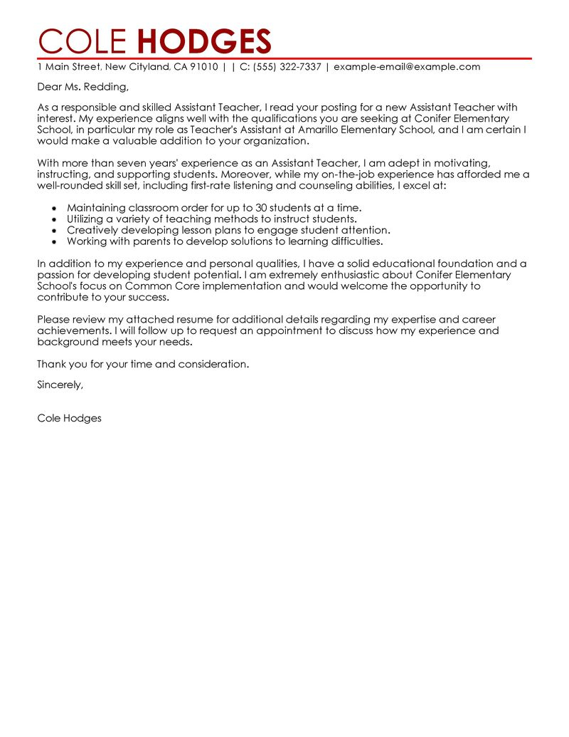 27+ Examples Of Cover Letters For Teachers - letterly.info