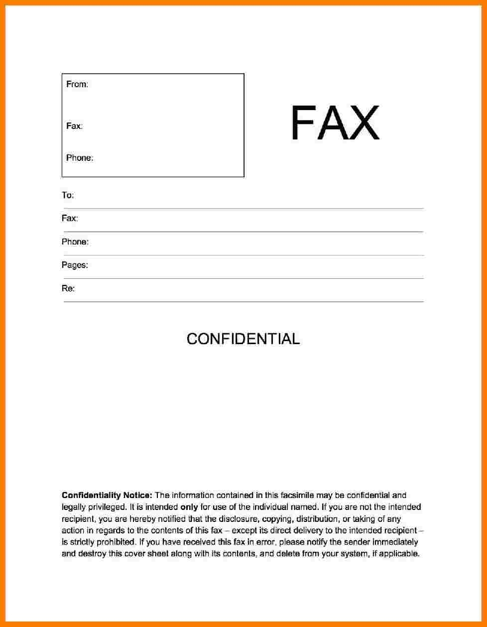 Fax Cover Letter Confidential Fax Cover Letter 2018 Examples And Forms ...