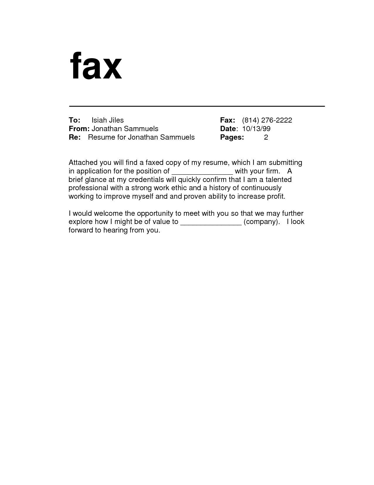 30+ Fax Cover Letter - letterly.info