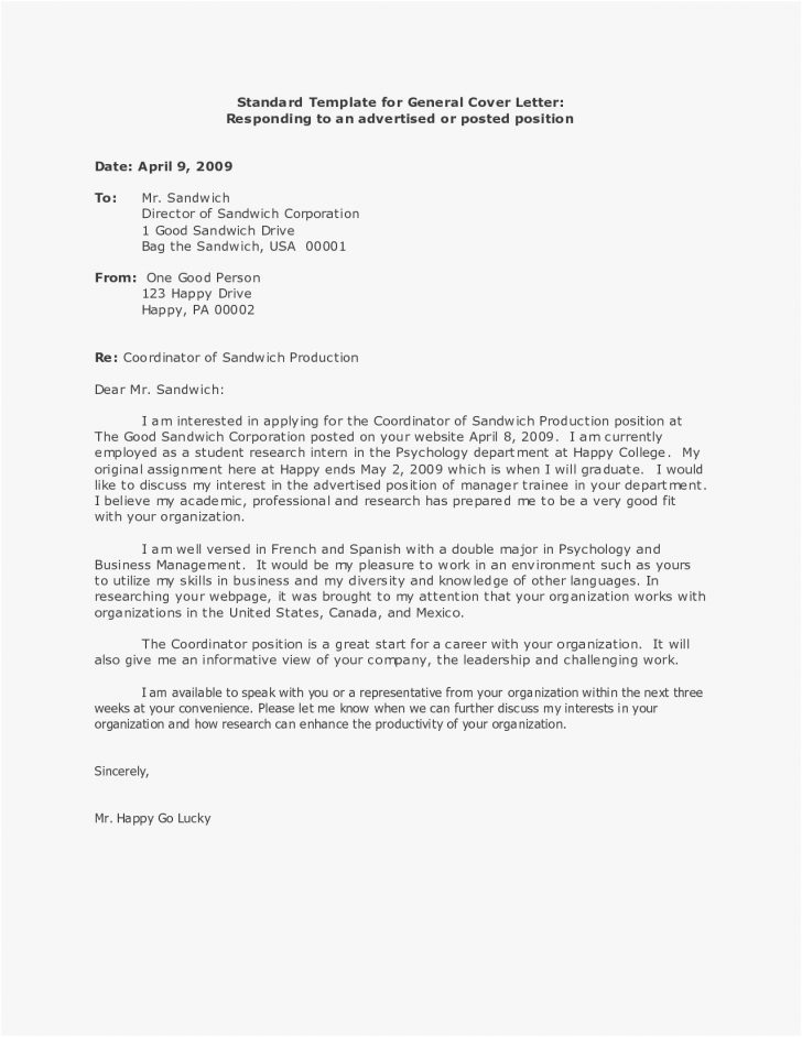 General Cover Letter Sample Generic Resume Cover Letter And Sample ...