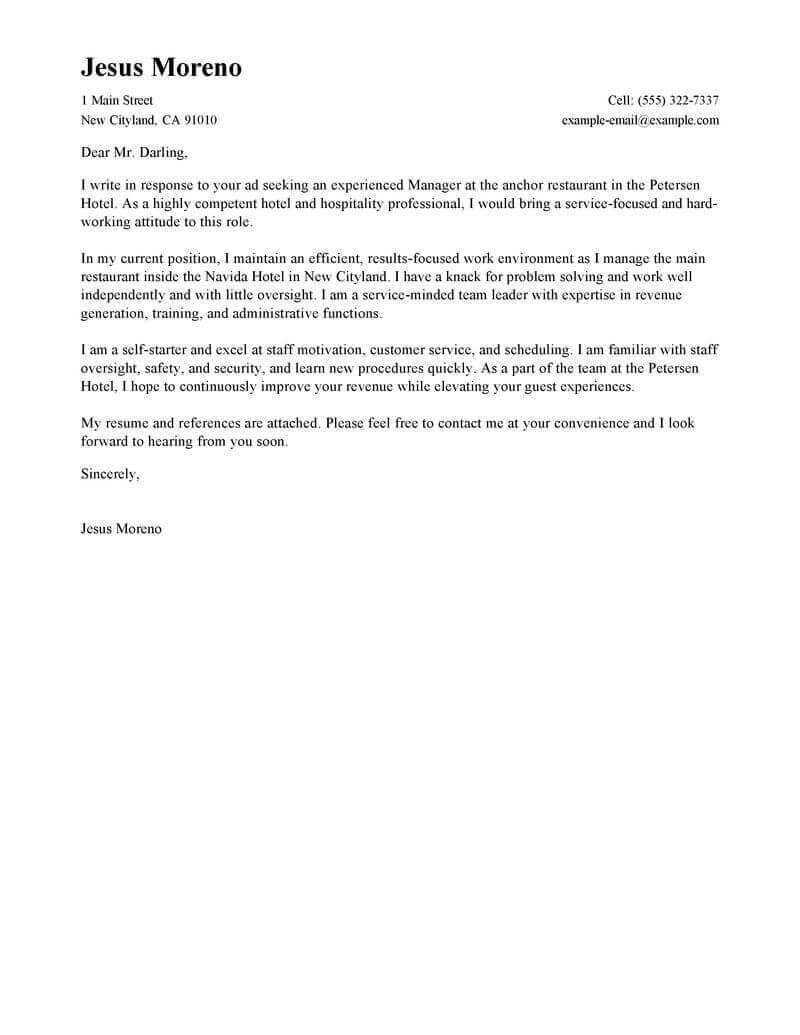 General Cover Letter Sample Sample General Cover Letter For Job ...