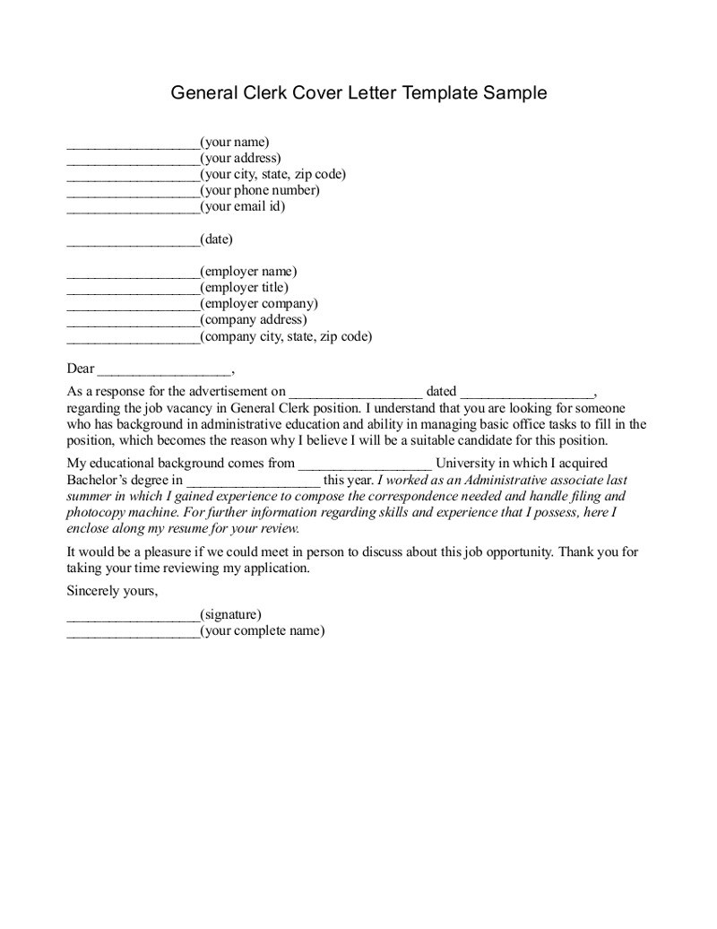 General Cover Letter Sample Sample General Cover Letter Zaxatk ...