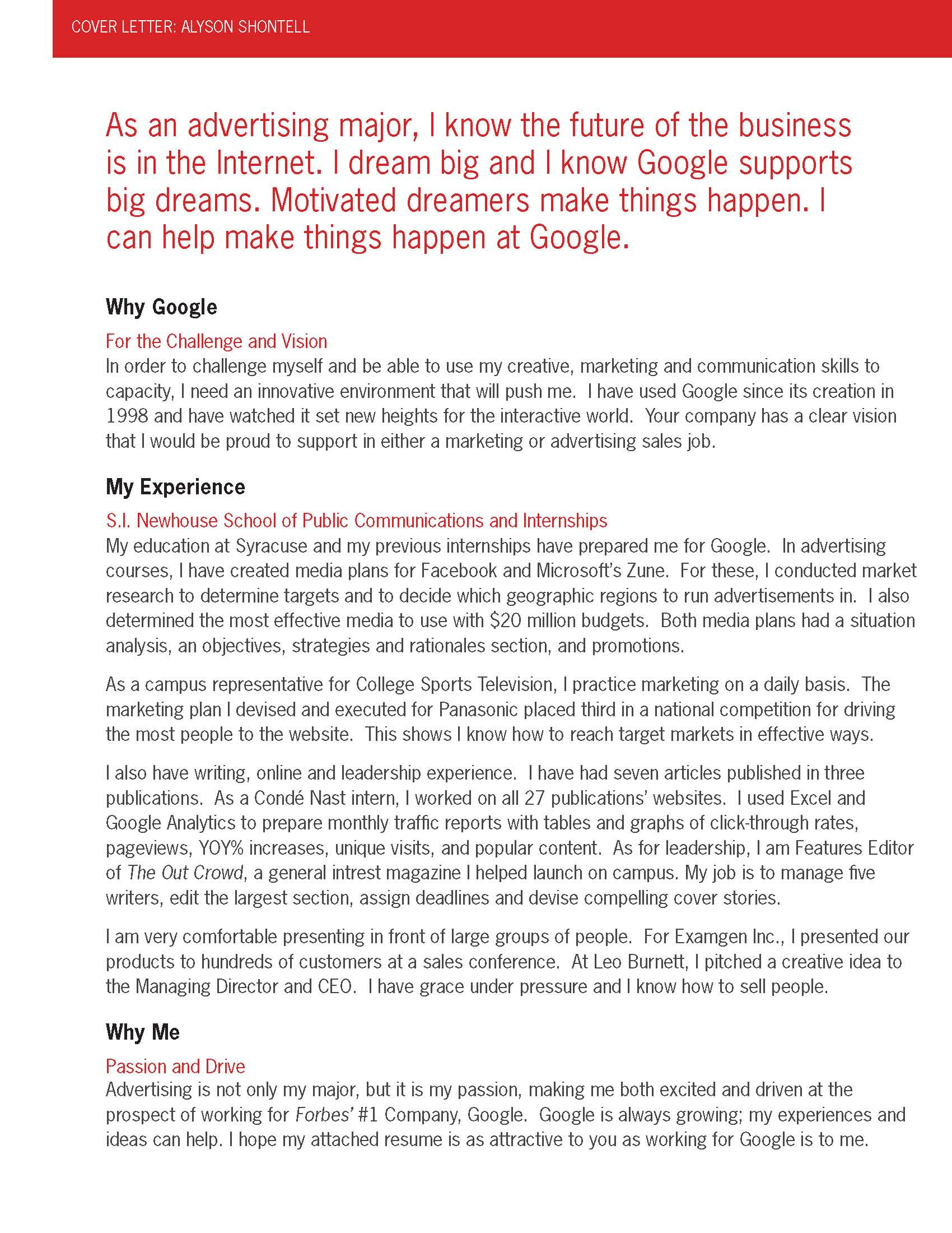 27+ Google Cover Letter - letterly.info