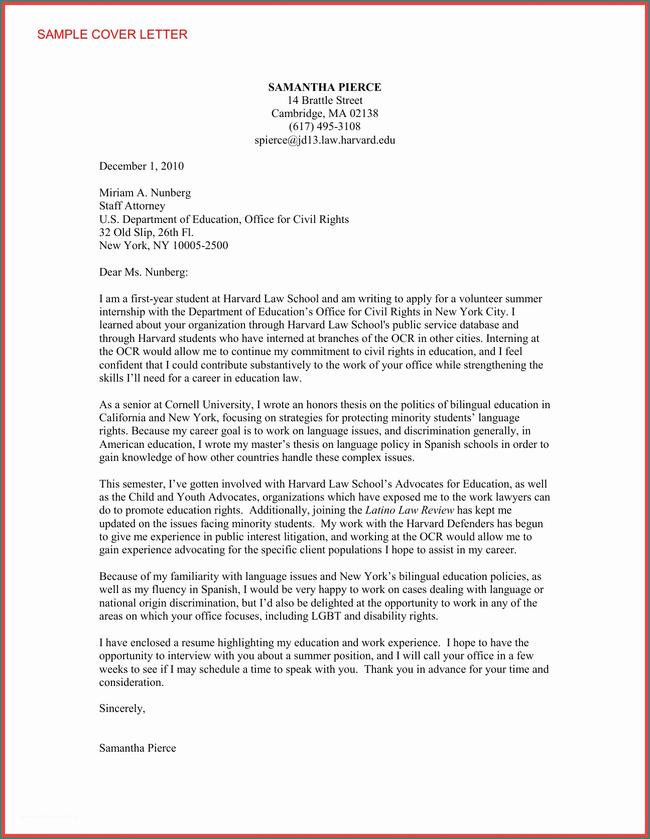 27+ Harvard Cover Letter - letterly.info