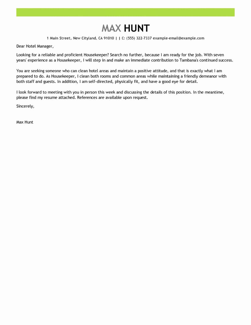27+ Housekeeping Cover Letter - letterly.info