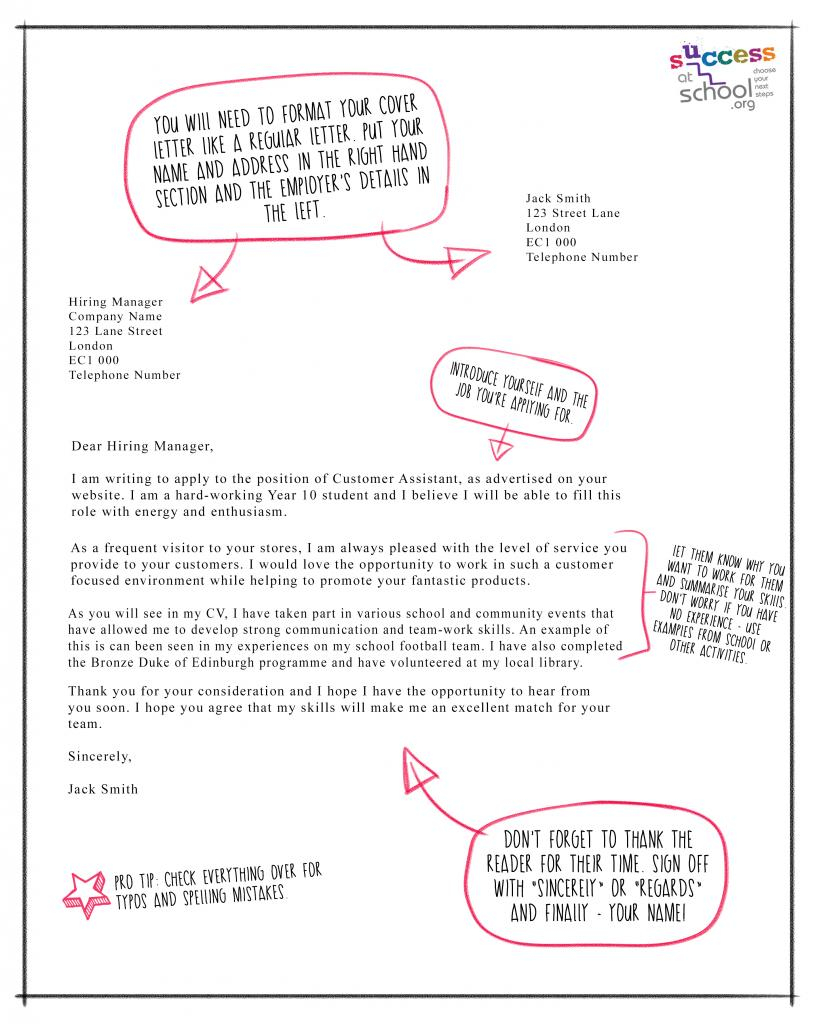 How To Write Cover Letter Cover Letter Template For Your First Job ...