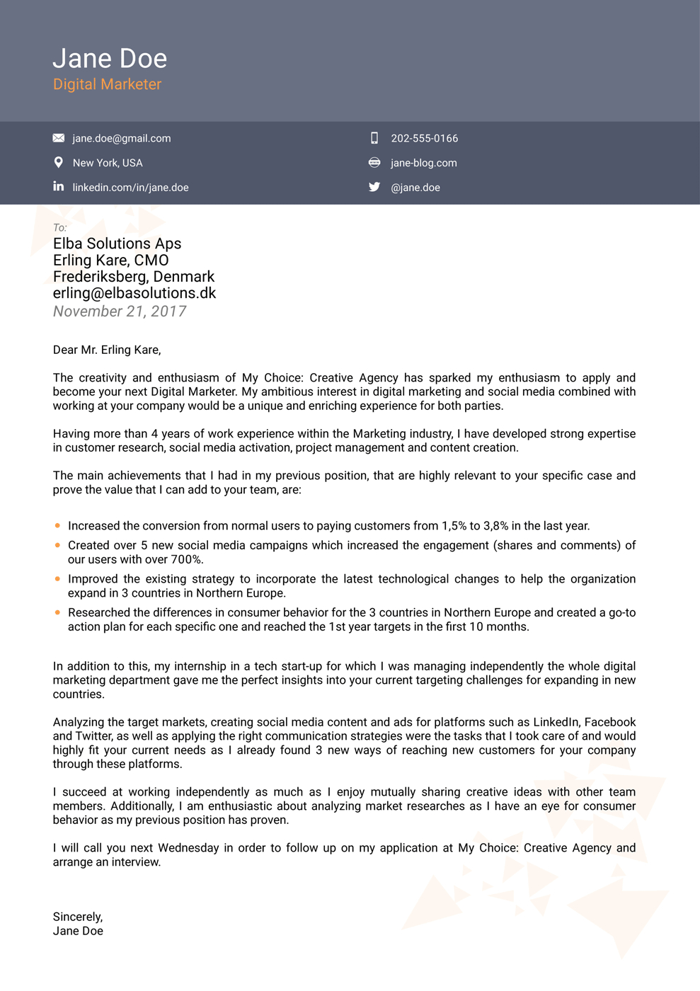 23+ Job Cover Letter Template - letterly.info