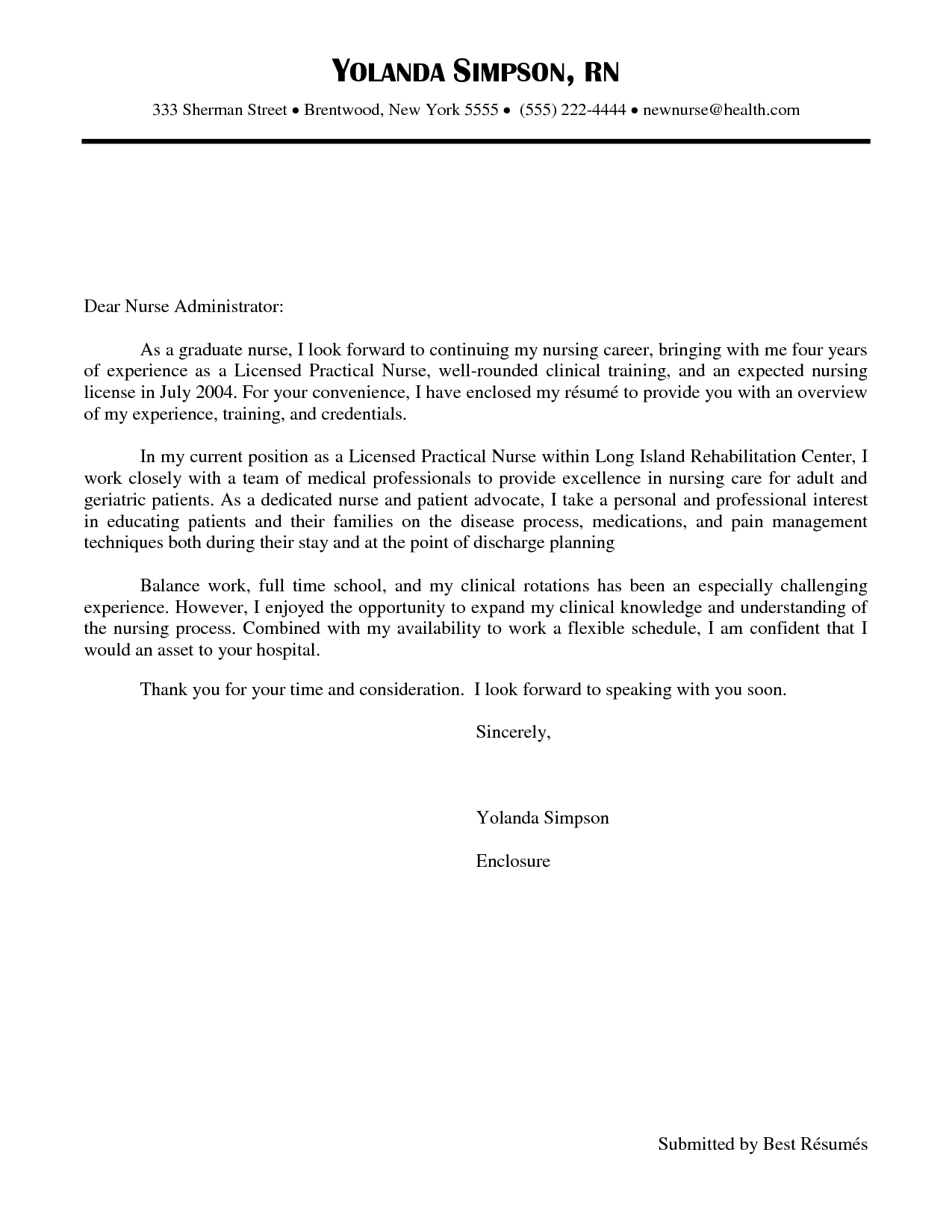 27+ New Grad Rn Cover Letter - letterly.info