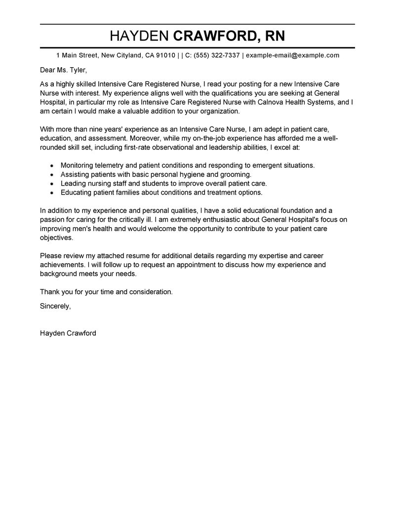 27+ Nursing Resume Cover Letter - letterly.info