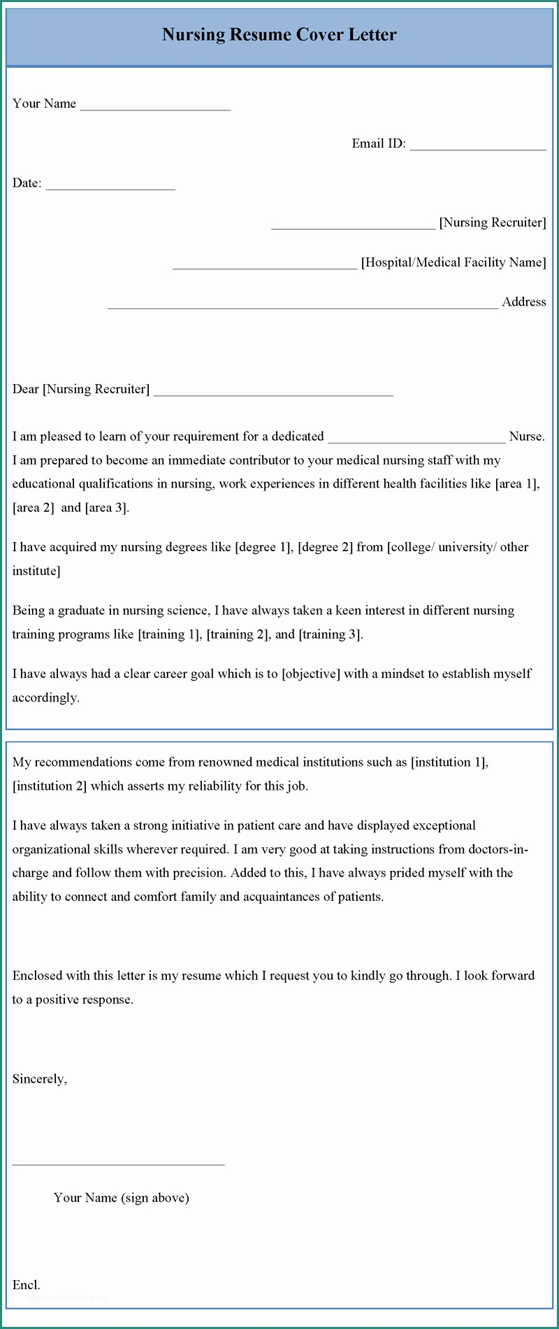 Nursing Resume Cover Letter Sample Resume Cover Letters And Nursing ...