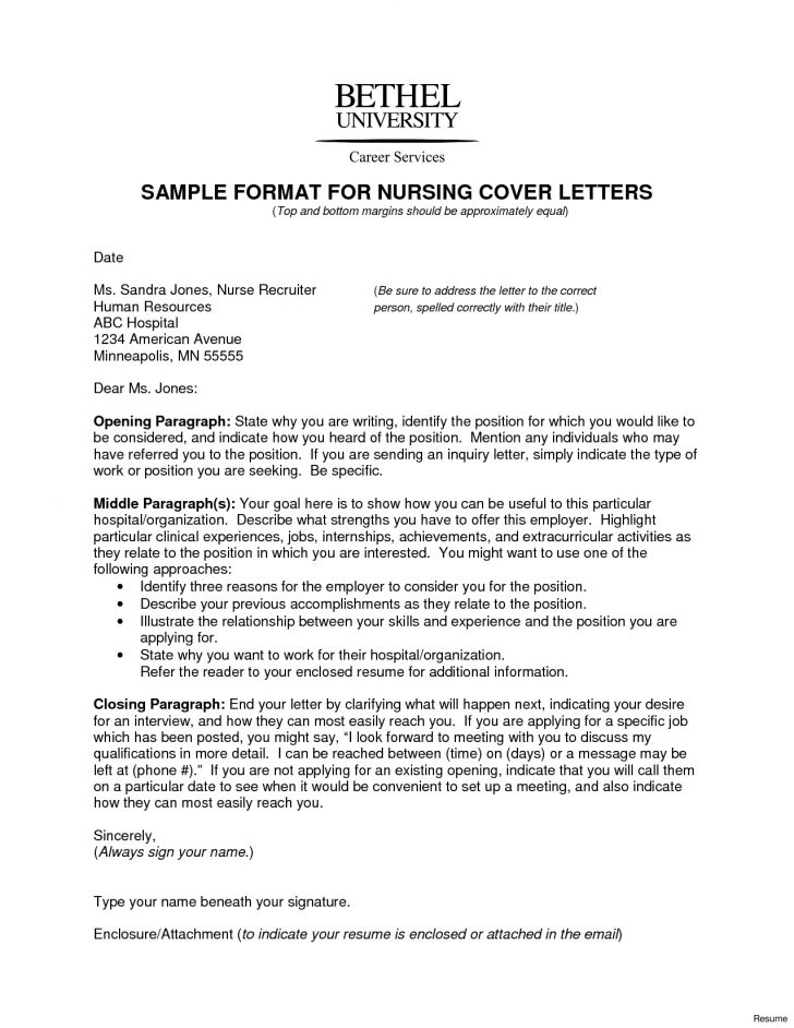 Nursing Student Cover Letter Resume Cover Letter University Nursing ...