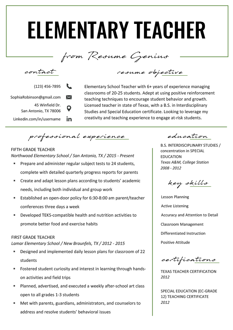 Tips on How to Build a Good Preschool Teacher Resume - letterly.info