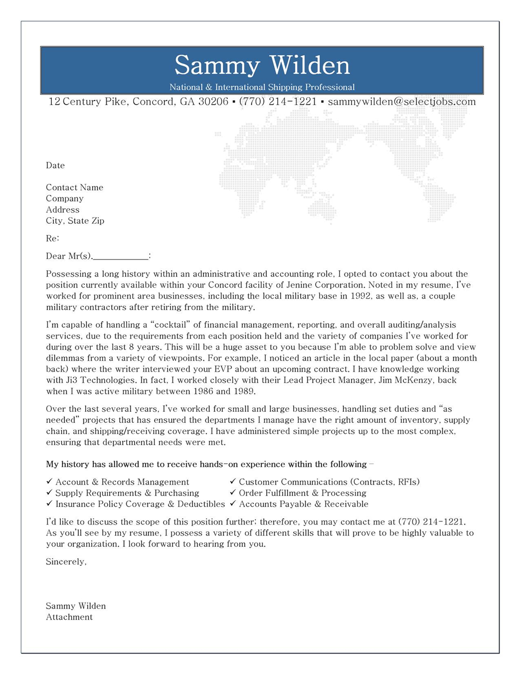 Professional Cover Letter Cover Letter Example For Shipping Receiving ...
