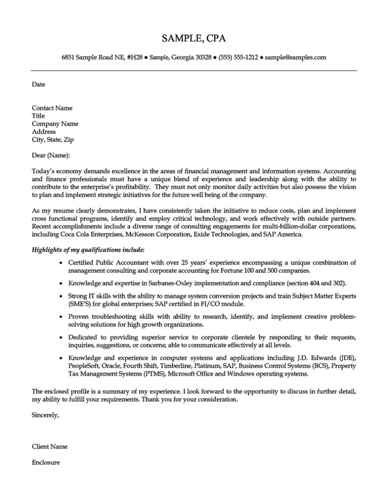 Professional Cover Letter Examples Professional Cover Letter Example ...