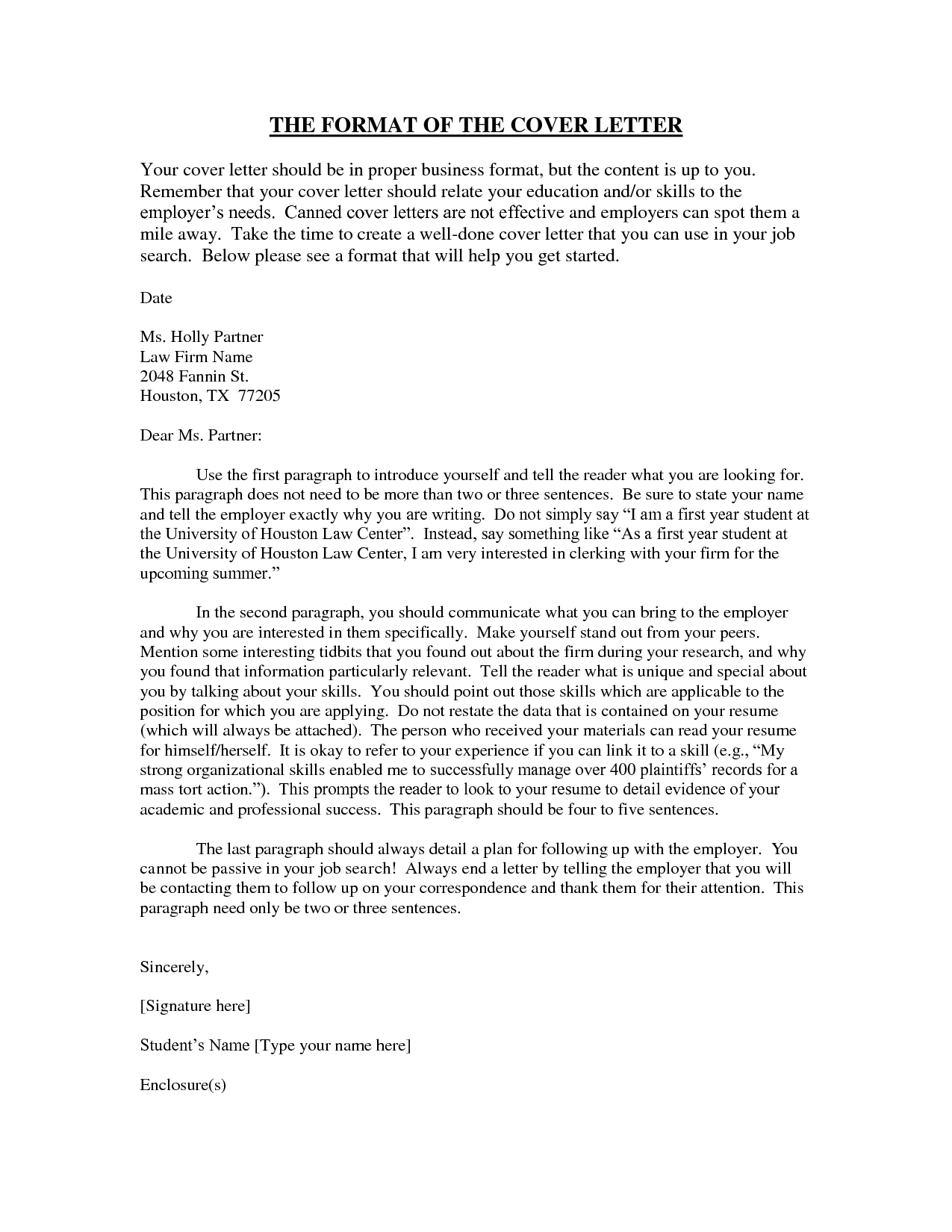 26+ Proper Cover Letter Format - letterly.info