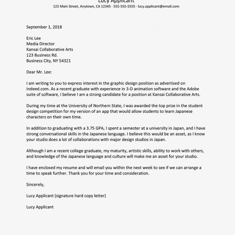27+ Recent Graduate Cover Letter - letterly.info