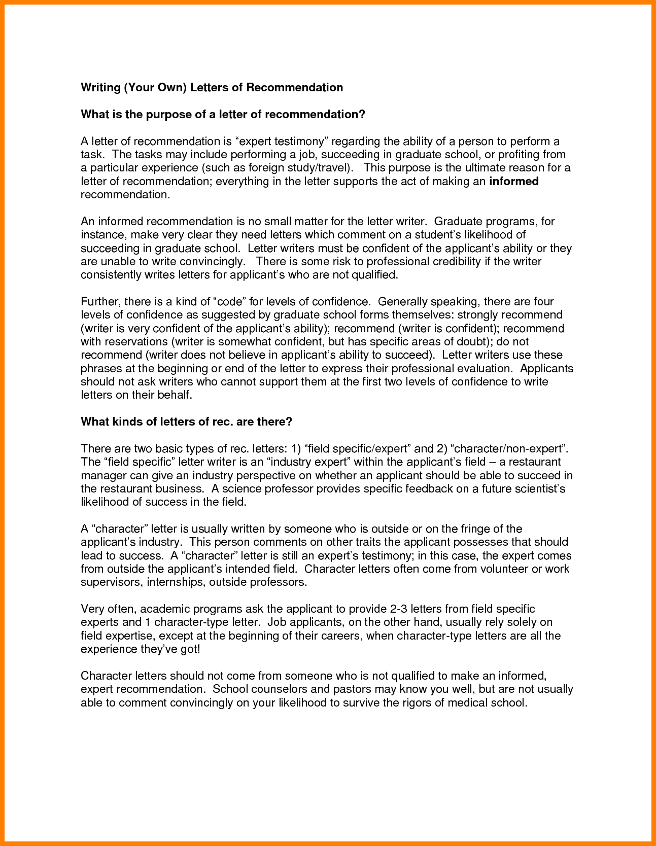 Everything You Need to Know About Recommendation Letter Template ...