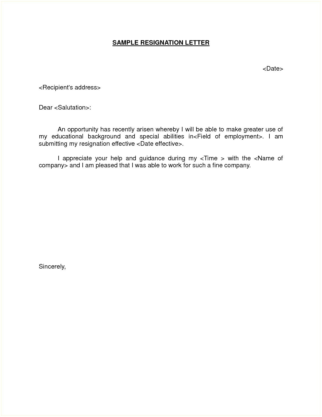 Leave You Job with Outstanding Resignation Letter Template - letterly.info