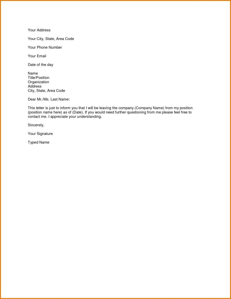 Leave You Job with Outstanding Resignation Letter Template - letterly.info