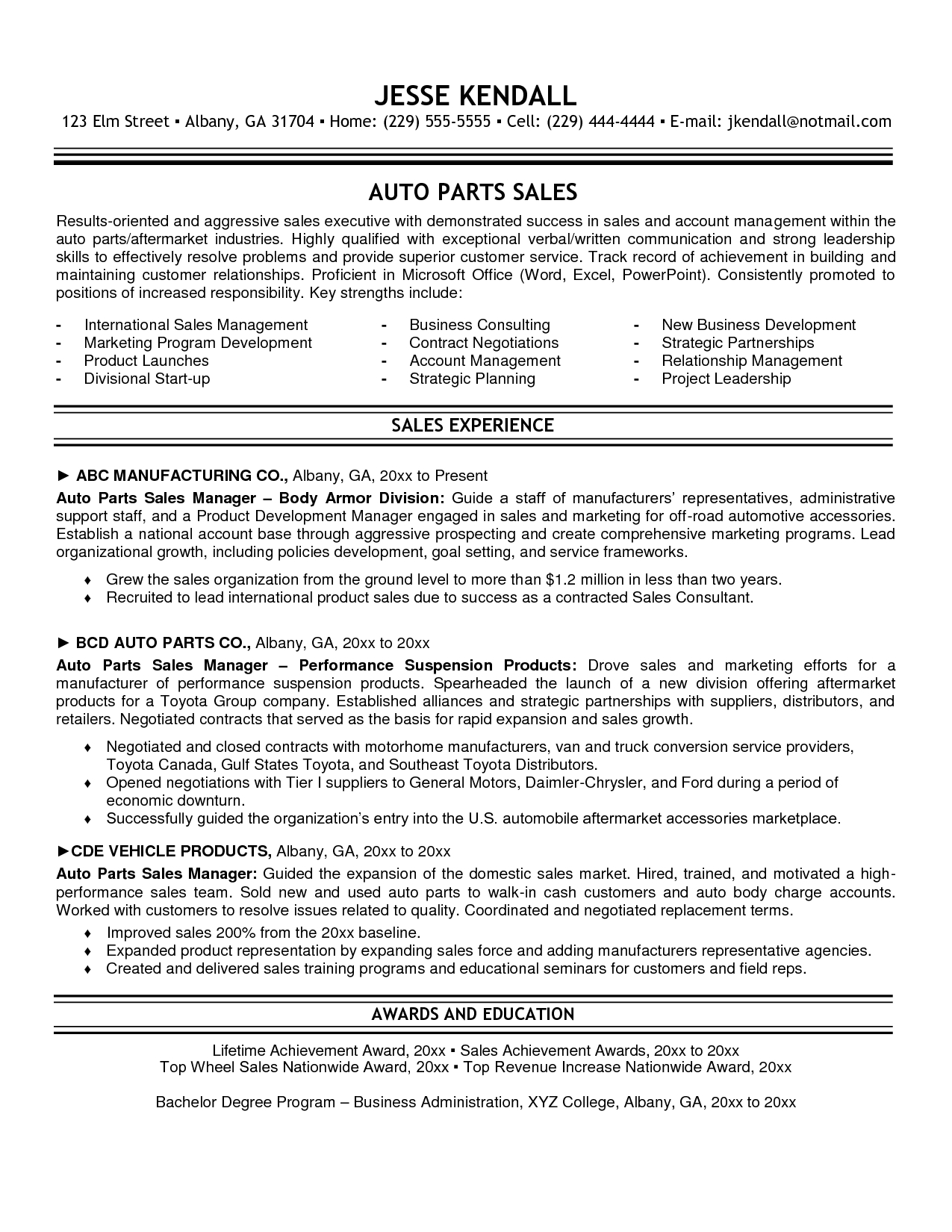 Writing Tips and How to Make a Sales Resume - letterly.info