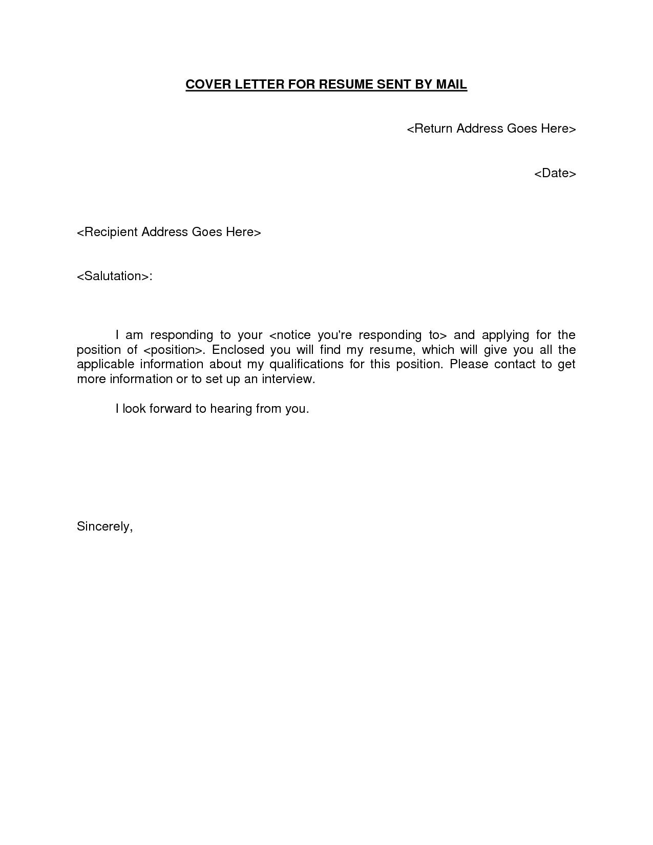 A Simple Cover Letter Example for You to Base Your Cover Letter From ...