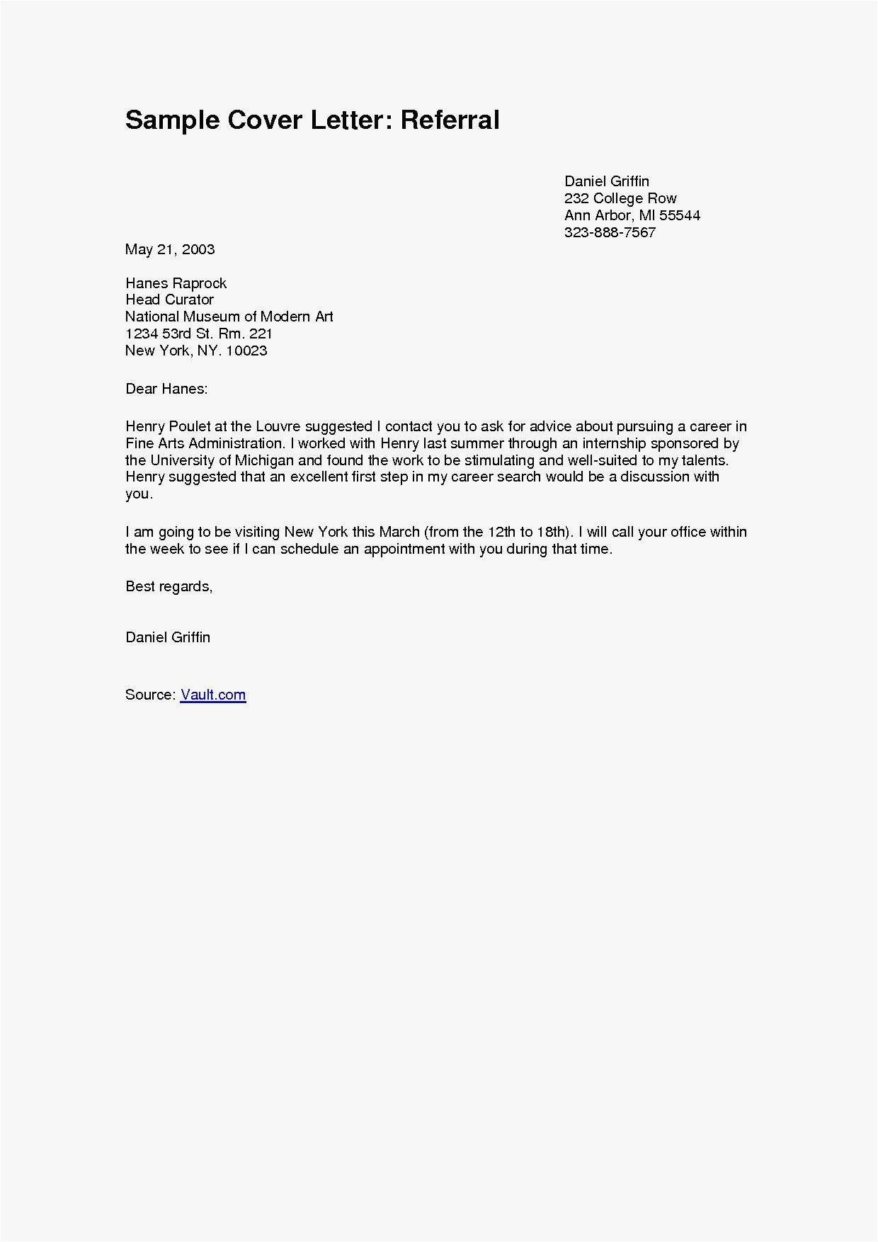 A Simple Cover Letter Example for You to Base Your Cover Letter From ...