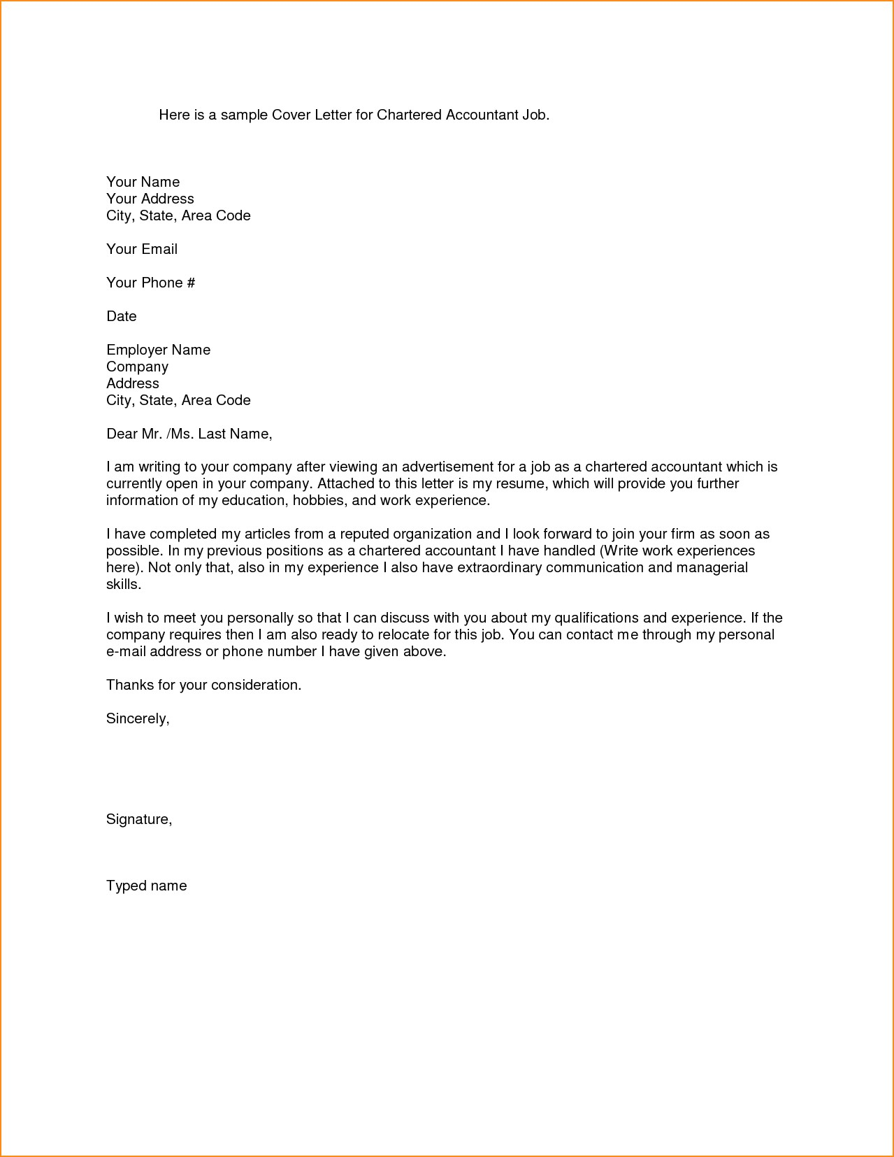 A Simple Cover Letter Example for You to Base Your Cover Letter From ...