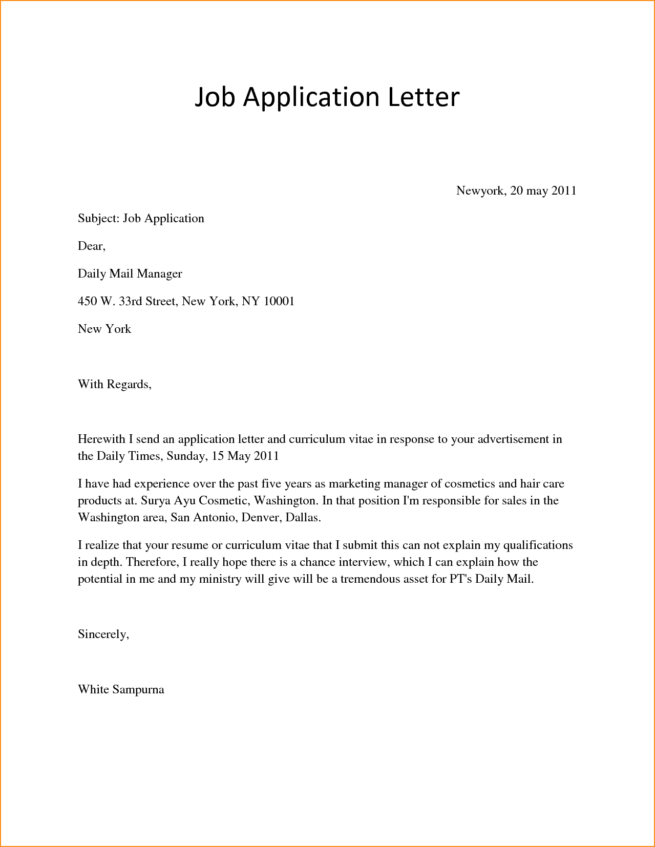 30+ Simple Cover Letter For Resume - letterly.info