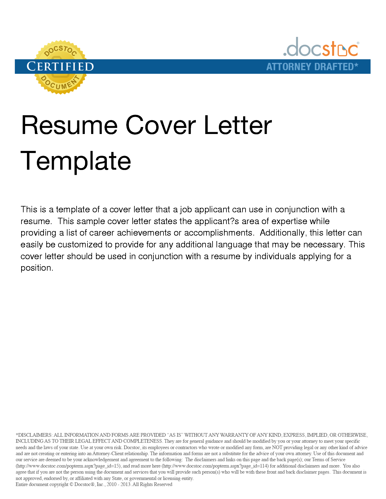 30+ Simple Cover Letter For Resume - letterly.info