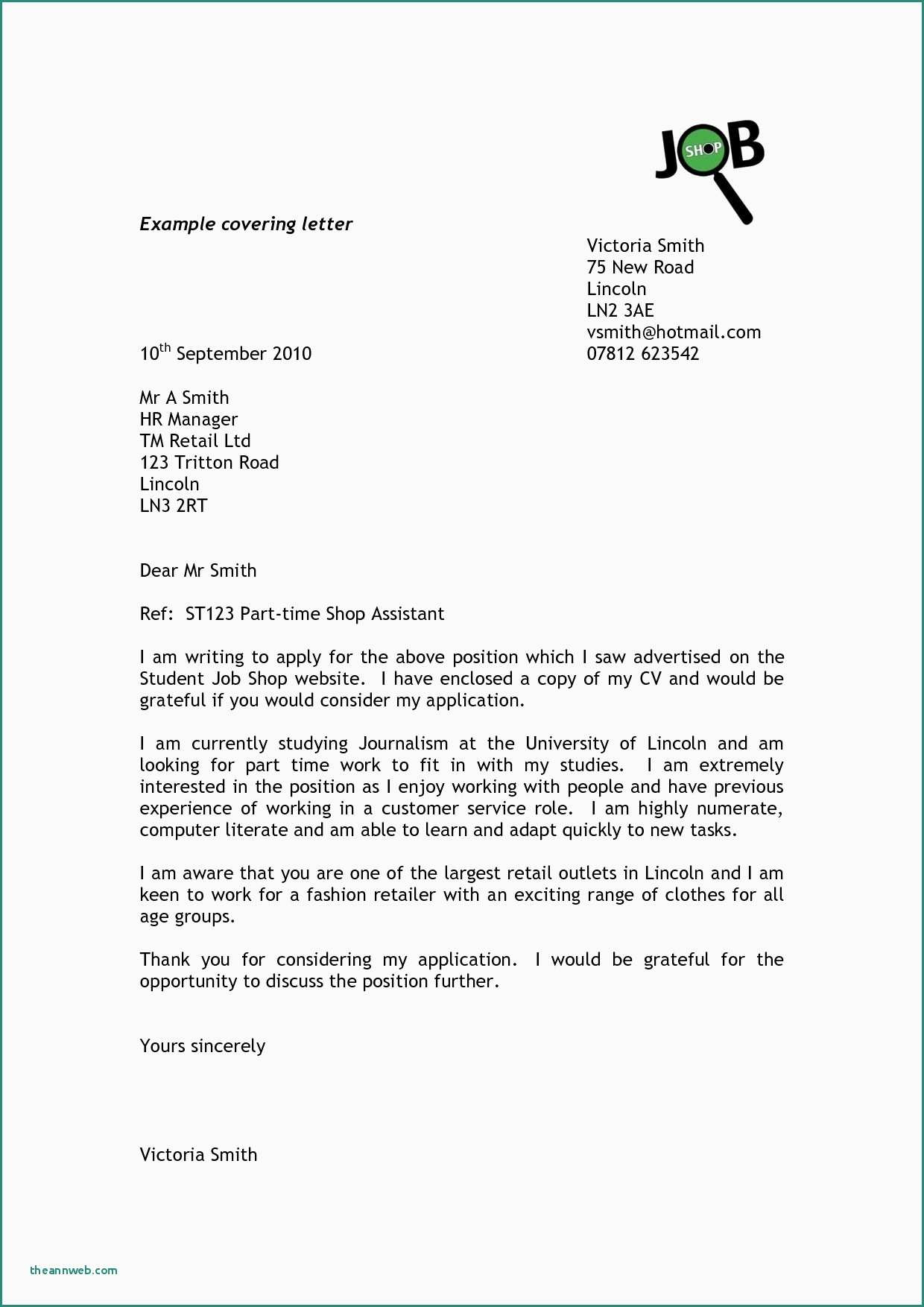 Simple Cover Letter For Resume Simple Application Letter Format Job ...