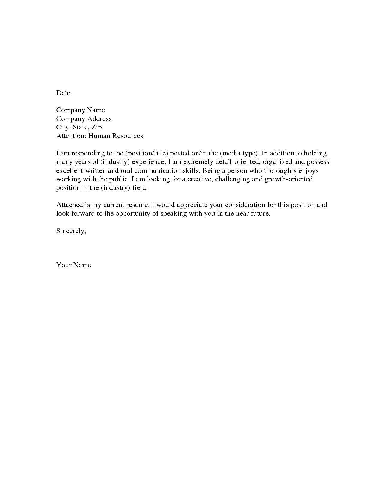 30+ Simple Cover Letter For Resume - letterly.info