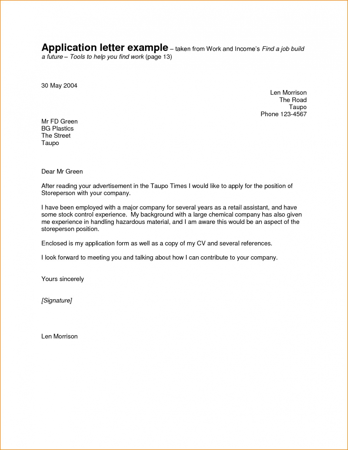 23+ Simple Cover Letter Template - letterly.info